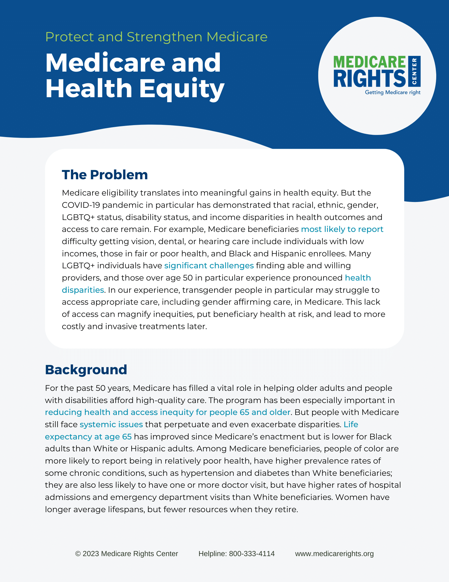 Medicare and Health Equity - Medicare Rights Center